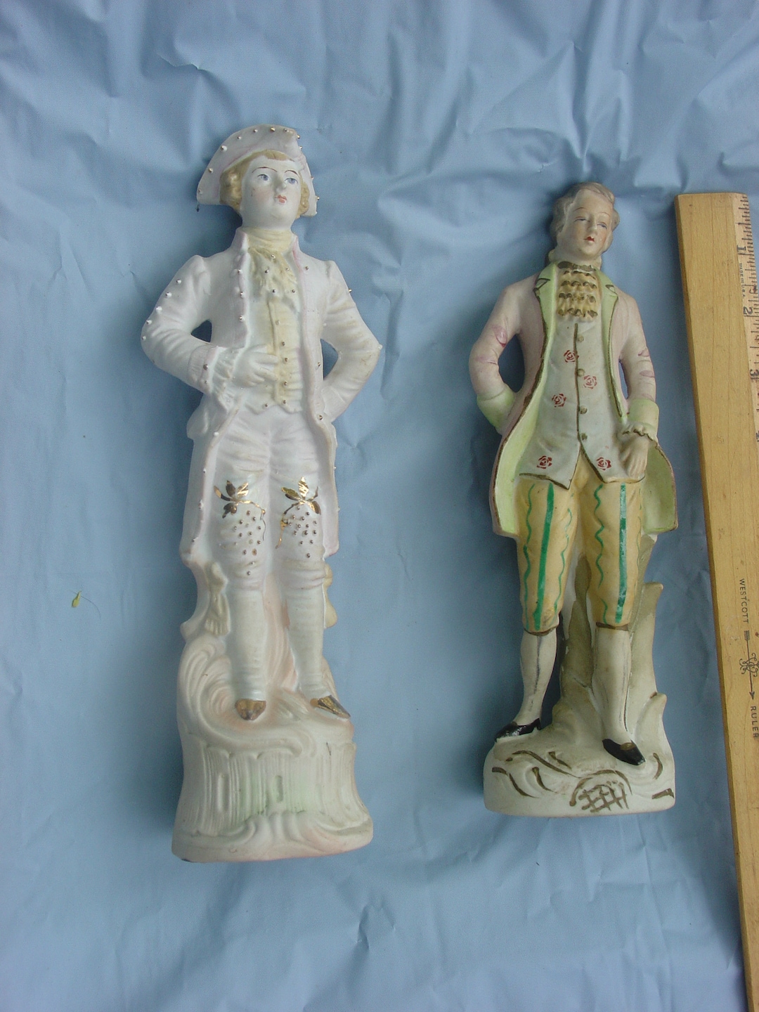 Vintage Bisque Statues in 18th Century Dress - Etsy