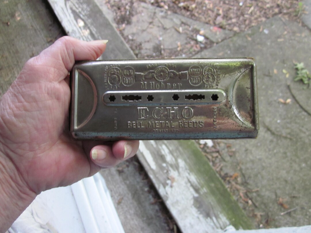 M HOHNER ECHO Bell Metal Reeds 2 Sided Harmonica - Germany - Etsy