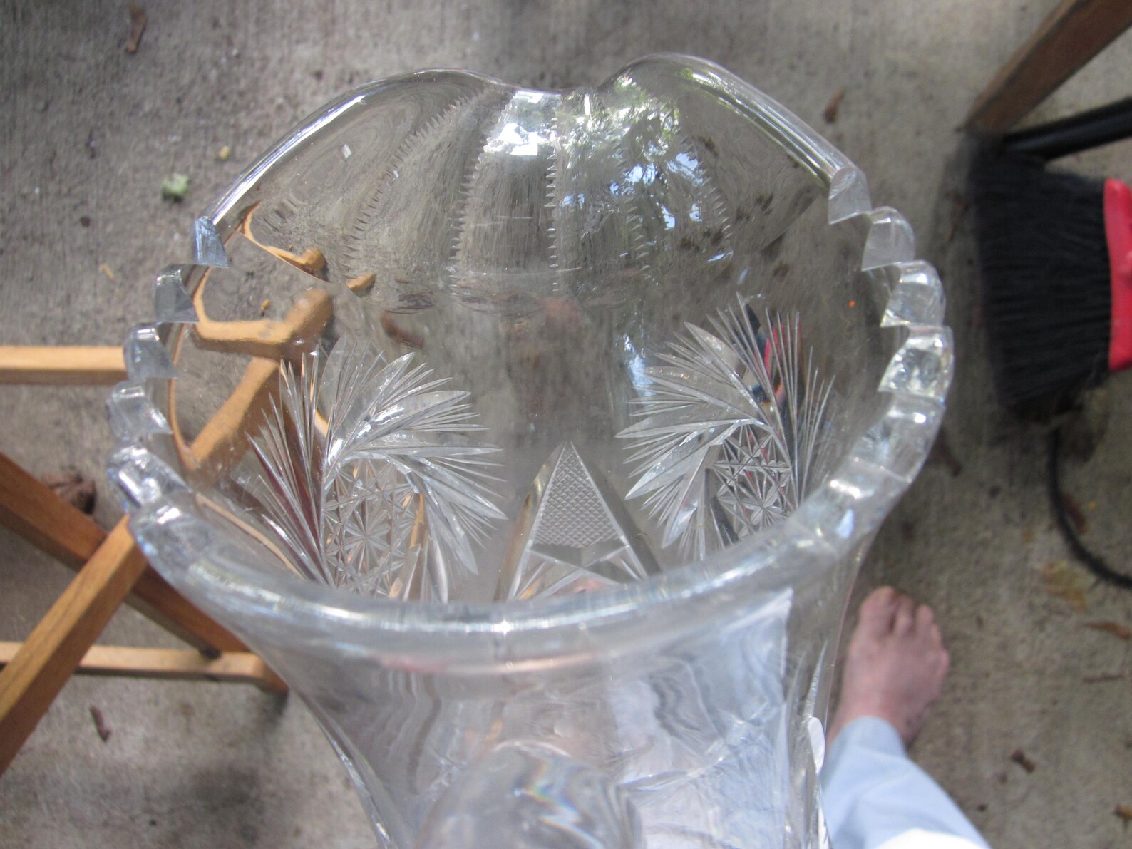 Crystal Cut Glass Pitcher Fancy Pinwheel - Etsy