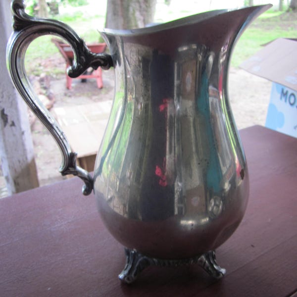 Silver Plate Pitcher - Etsy