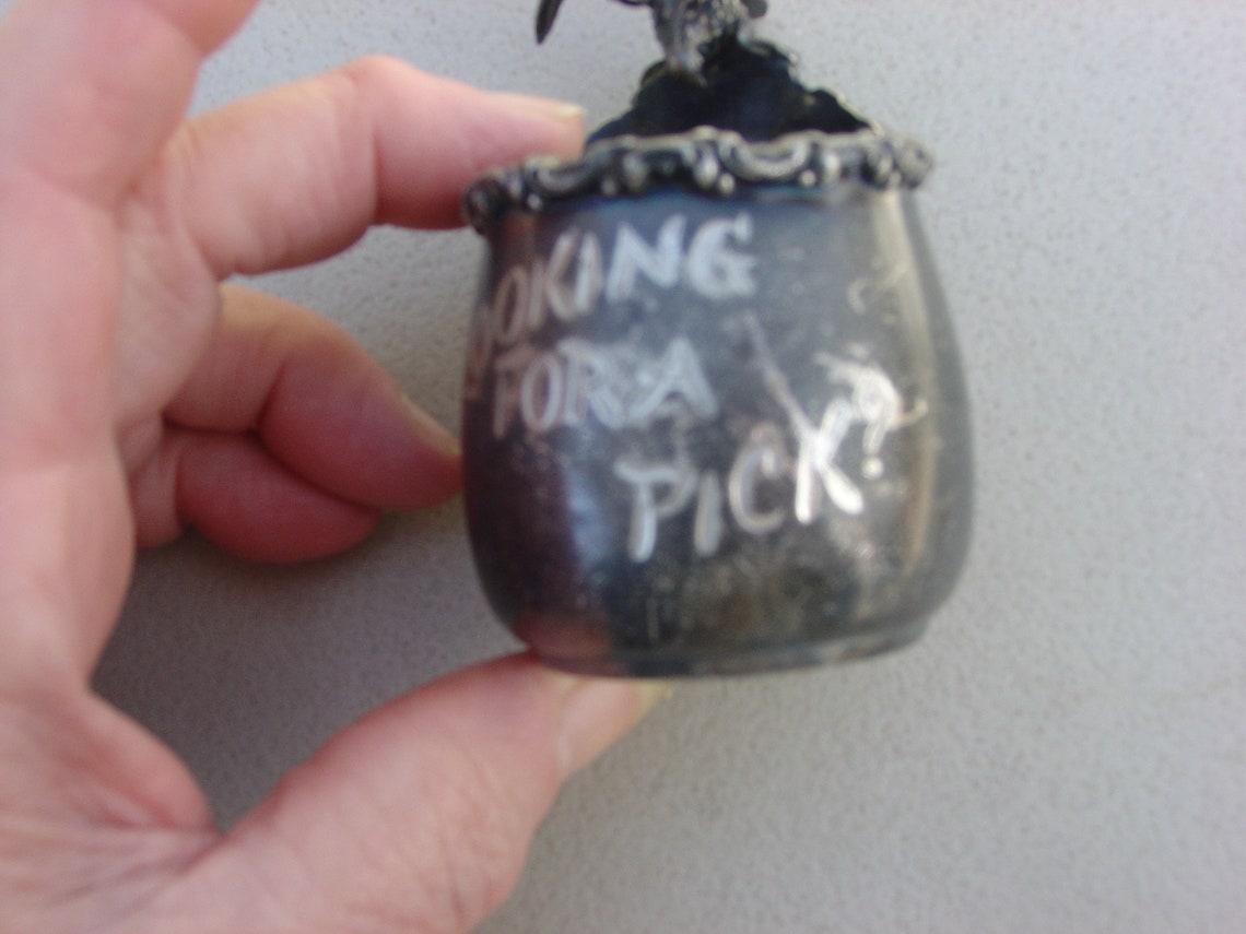 Eagle Toothpick Holder TAKE YOUR PICK Homan Silverplate C 1900 - Etsy