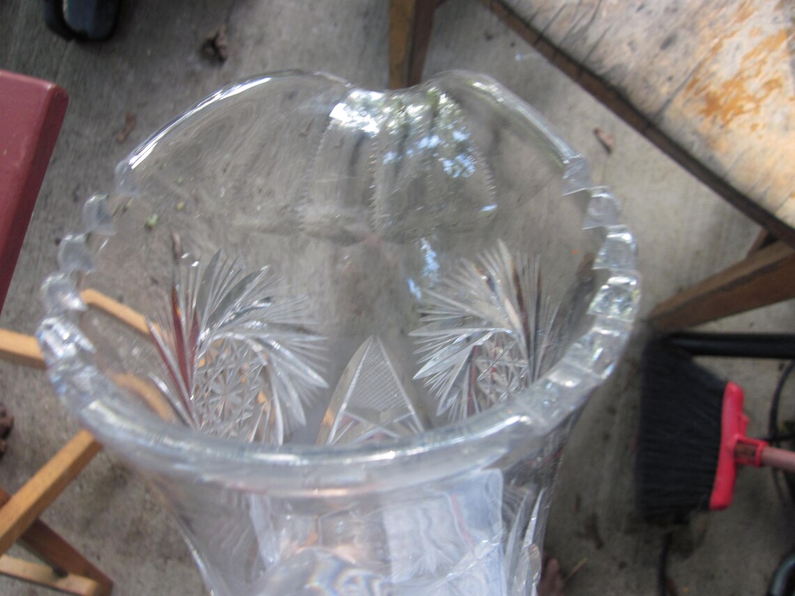 Crystal Cut Glass Pitcher Fancy Pinwheel - Etsy