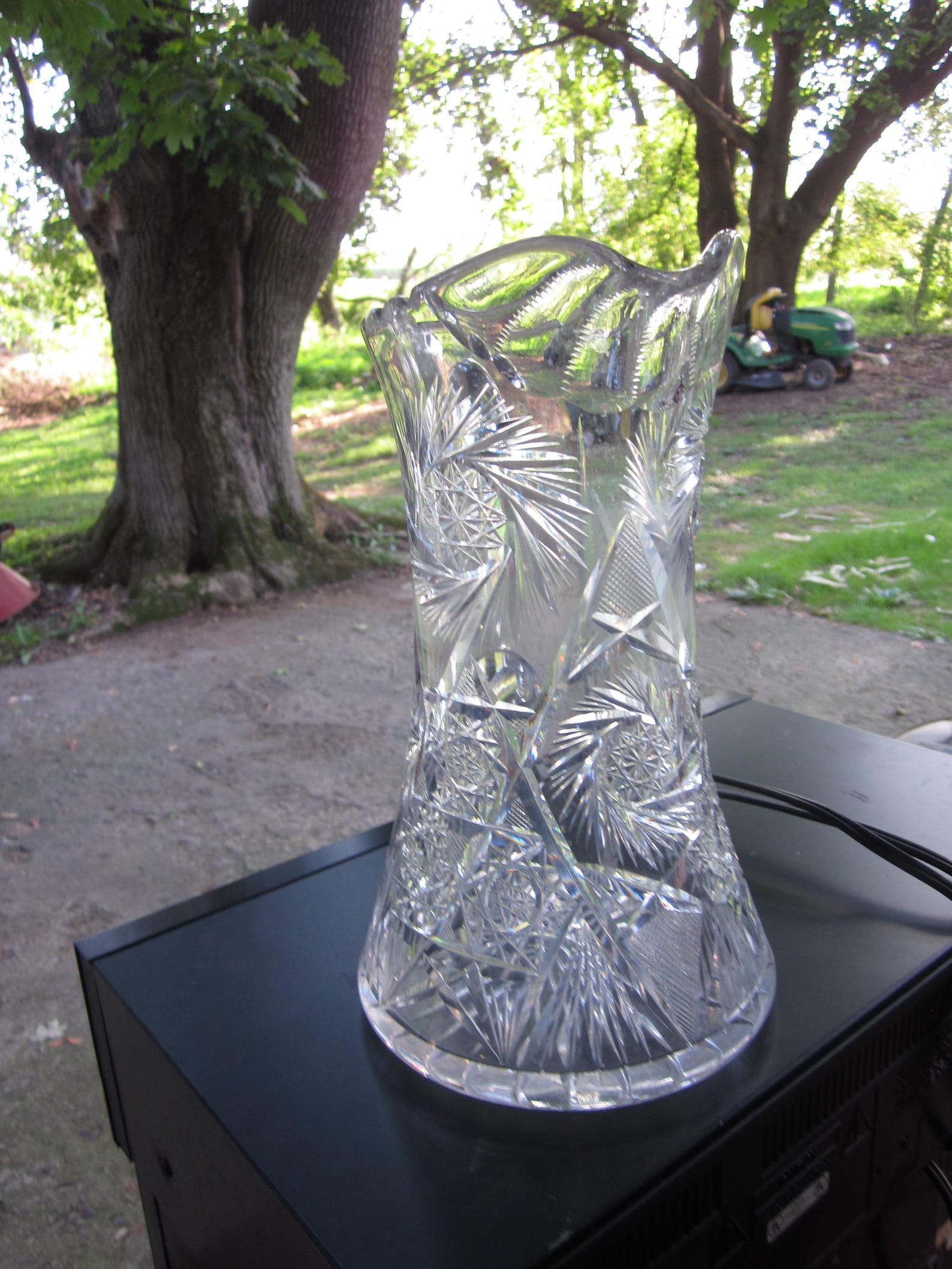 Crystal Cut Glass Pitcher Fancy Pinwheel - Etsy