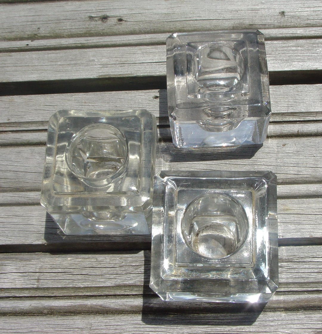 Glass Ink Wells in Graduated Sizes Vintage Lot - Etsy