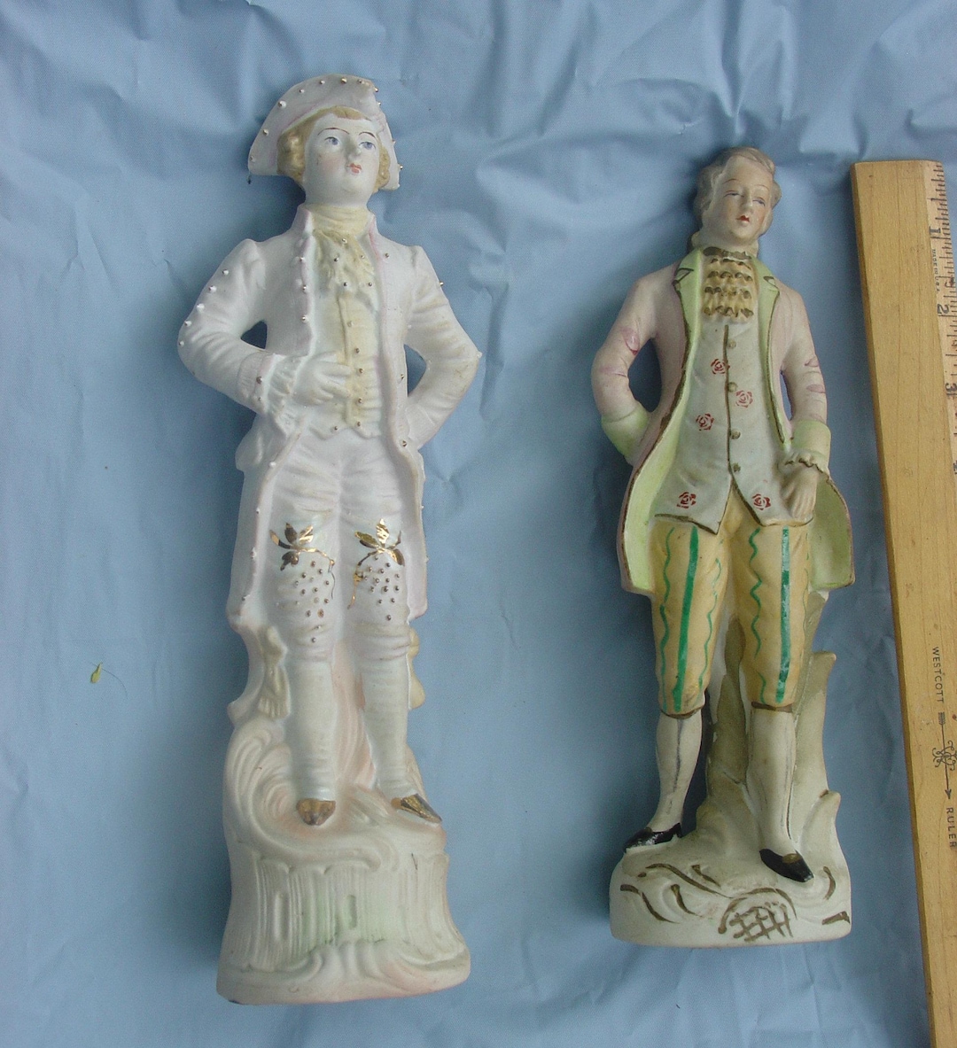 Vintage Bisque Statues in 18th Century Dress - Etsy