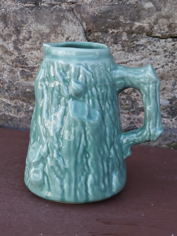Tree bark pottery ceramic Pitcher | Etsy