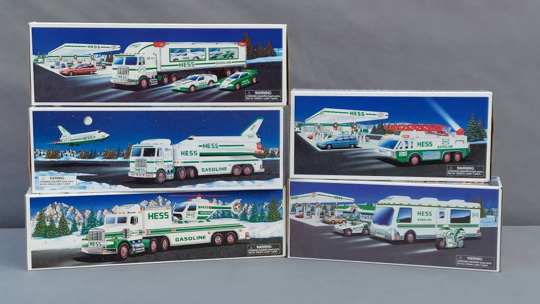 Hess Trucks 1995 Through 1999 NIB (tested WORKING) Helicopter Emergency ...