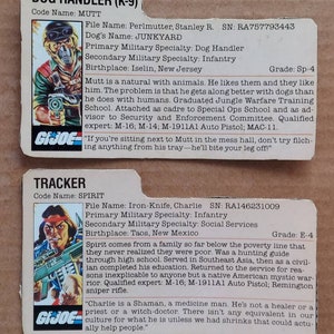 GI Joe File Cards Series 3 ARAH by Hasbro 1984 - Etsy