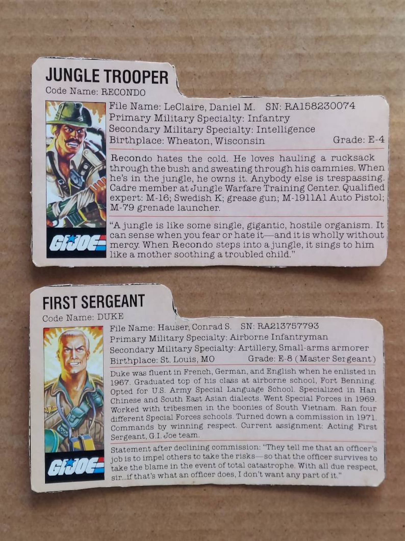 GI Joe File Cards Series 3 ARAH by Hasbro 1984 - Etsy