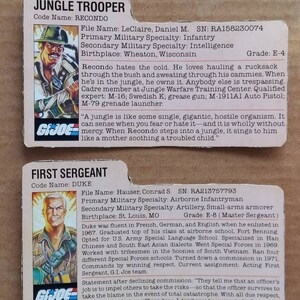 GI Joe File Cards Series 3 ARAH by Hasbro 1984 - Etsy