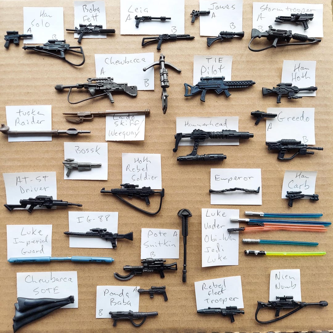 Star Wars Power of the Force Weapons Parts Accessories for Kenner ...