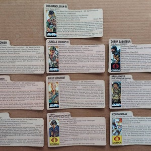 GI Joe File Cards Series 3 ARAH by Hasbro 1984 - Etsy