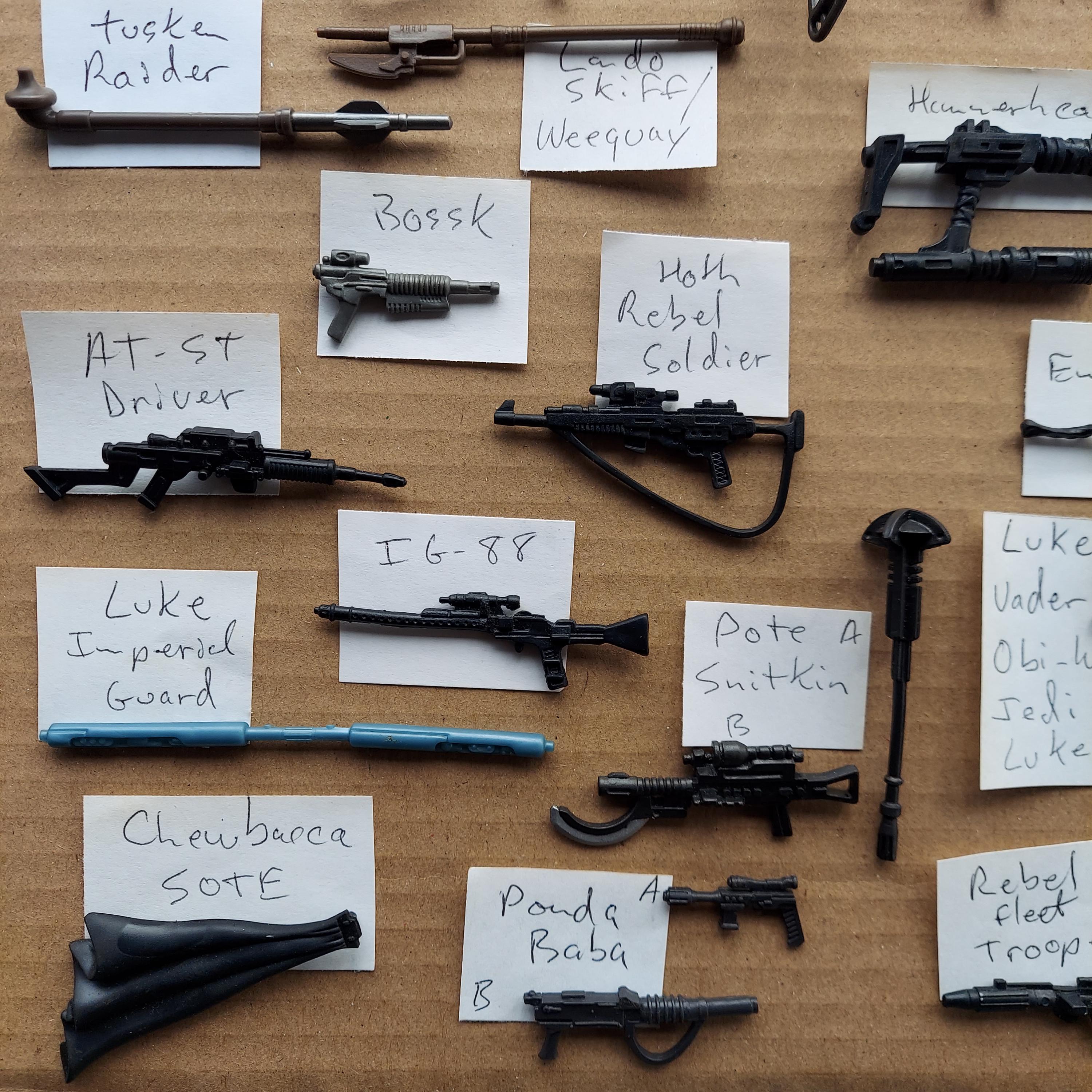 Star Wars Power of the Force Weapons Parts Accessories for Kenner ...