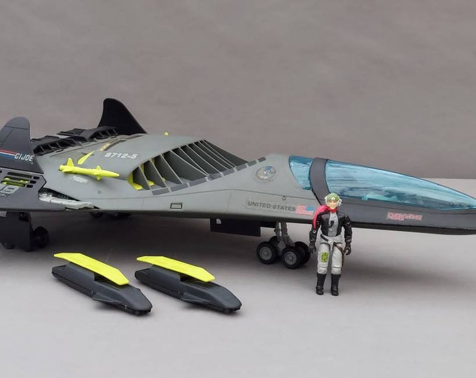 GI Joe Phantom X 19 Stealth Fighter With Pilot Ghost Rider Hasbro 1988 ...