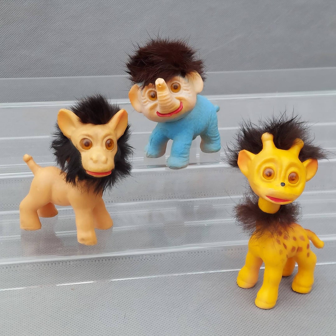 Lovable Uglies Animal Trolls Made in Japan 1960s - Etsy
