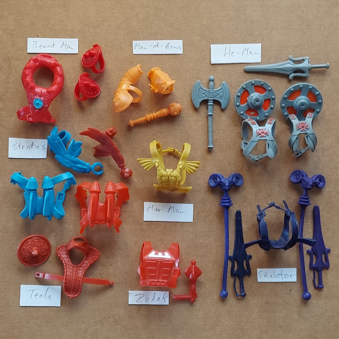 MOTU He-man Original Parts Wave1 Weapons Accessories by Mattel 1982 - Etsy