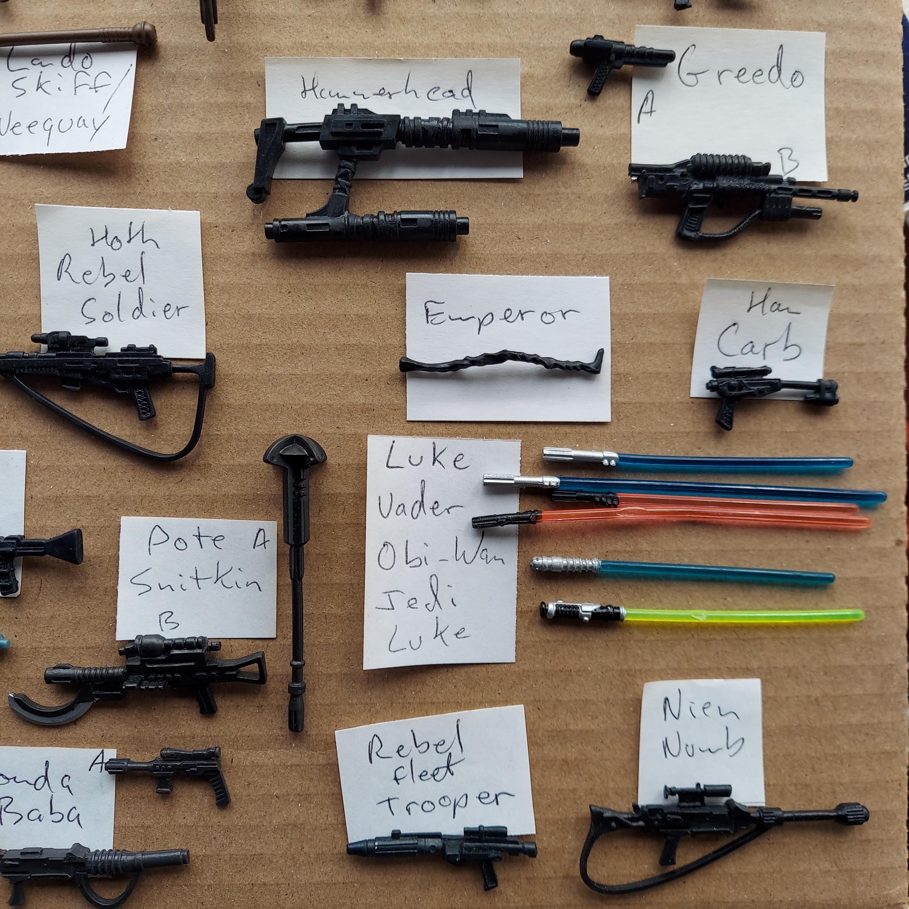 Star Wars Power of the Force Weapons Parts Accessories for Kenner ...