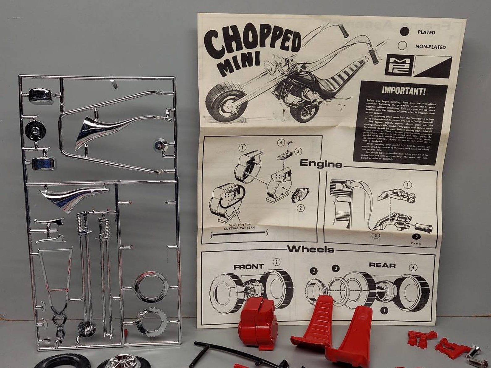 Chopped Mini Motorcycle Model Kit by MPC 1970s - Etsy