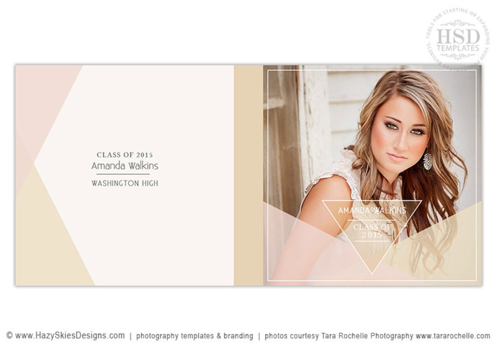 Photo Book Cover Template for Photographers Senior Album | Etsy