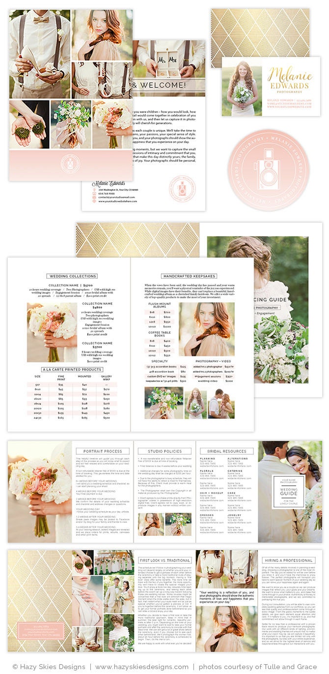 Wedding Welcome Packet Wedding Photography Marketing Wedding | Etsy