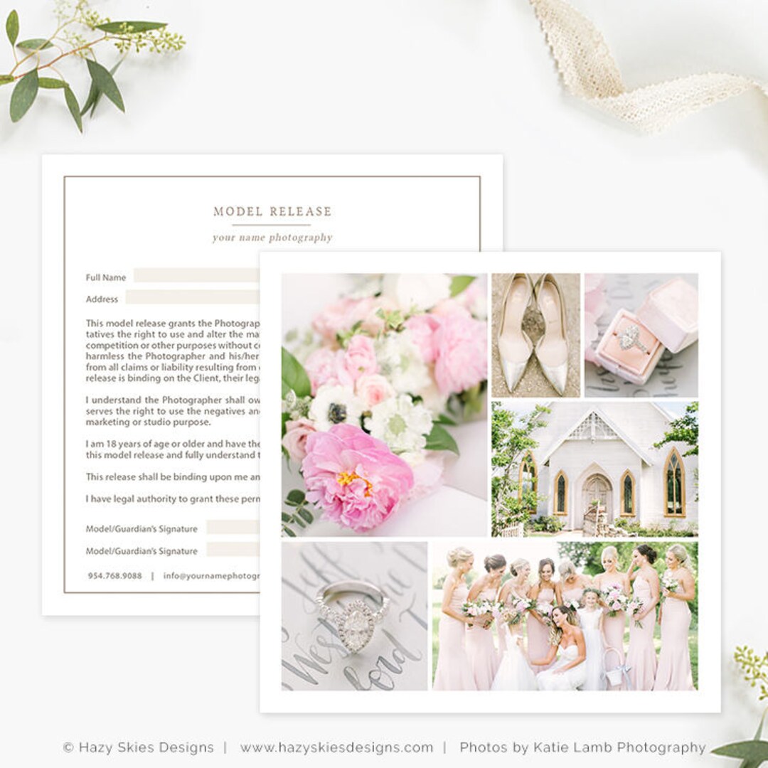 Photography Model Release Form Template, Photography Forms, Photography ...