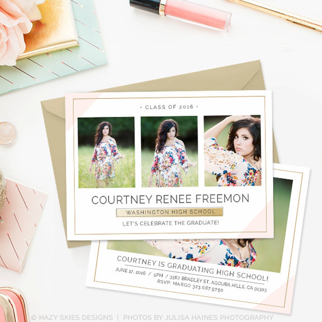 Senior Graduation Templates Senior Graduation Announcement - Etsy