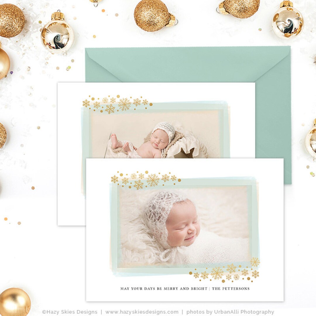 Christmas Card Template for Photoshop, Christmas Card Template for ...