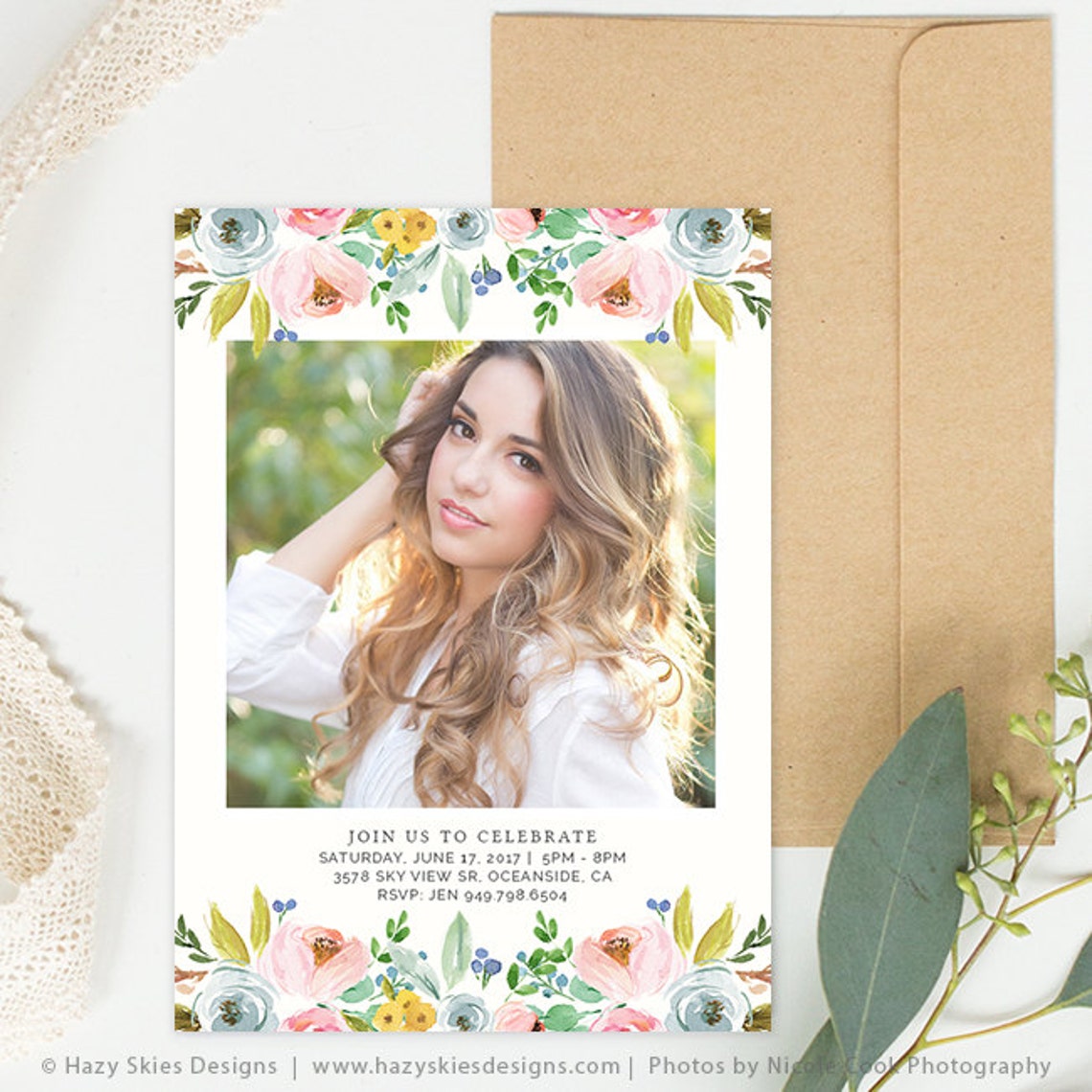 Senior Graduation Template Senior Graduation Announcement | Etsy