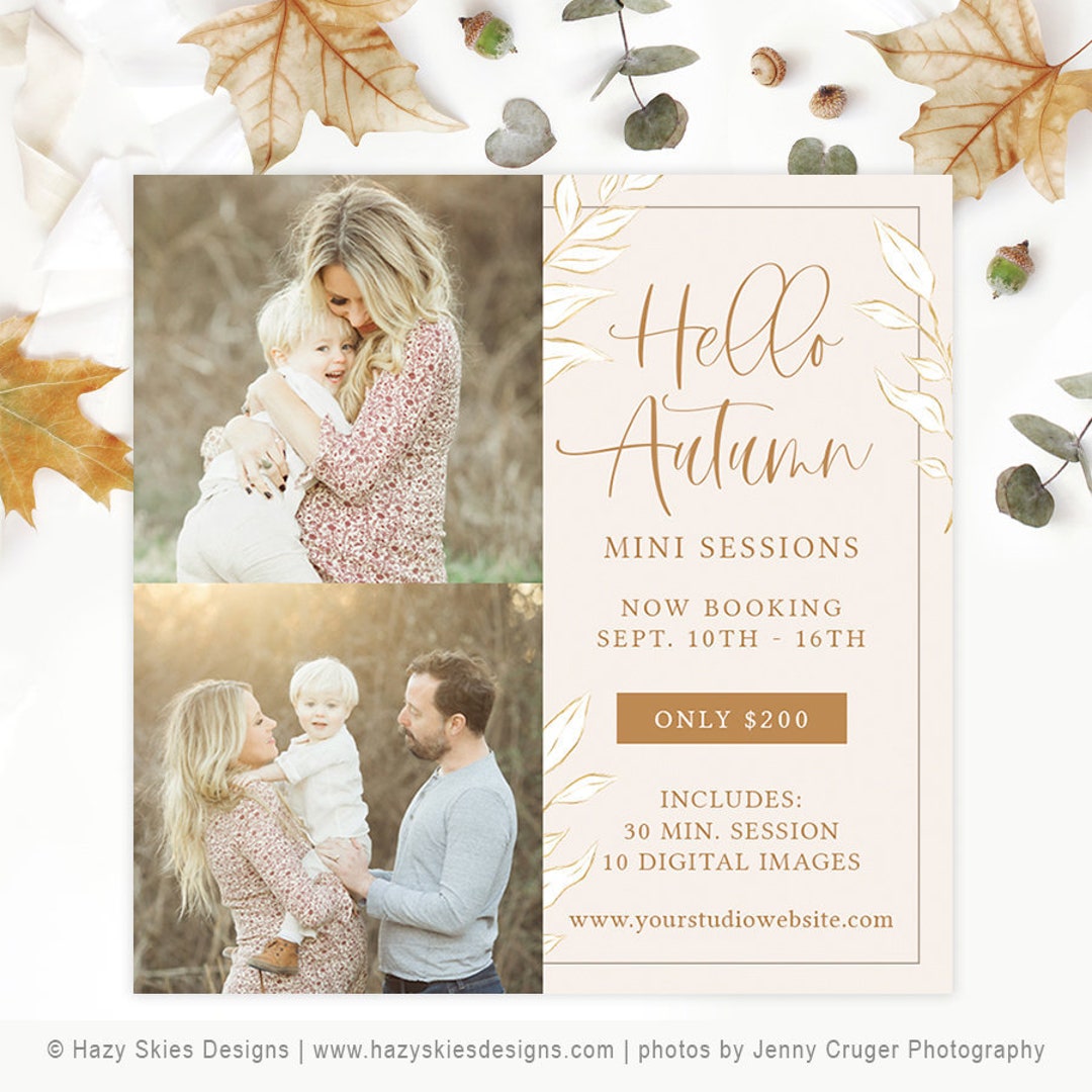 Fall Mini Session Template Autumn Mini Session Flyer Template Mini ...