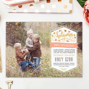 Fall Mini Session Template, Autumn Mini Session Marketing Board, Fall ...