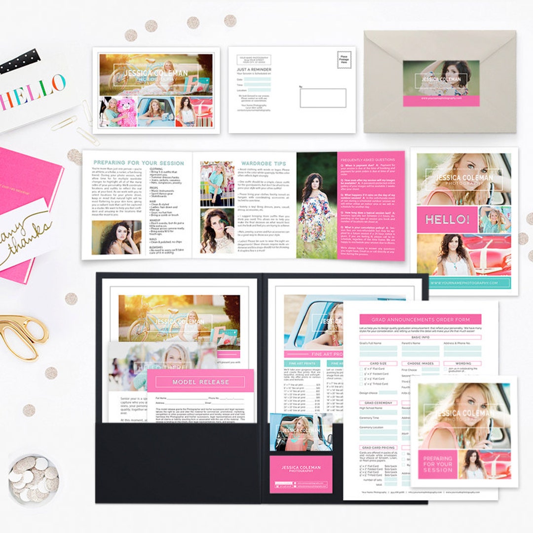 Senior Welcome Packet, Photography Welcome Packet, Photographer Welcome ...