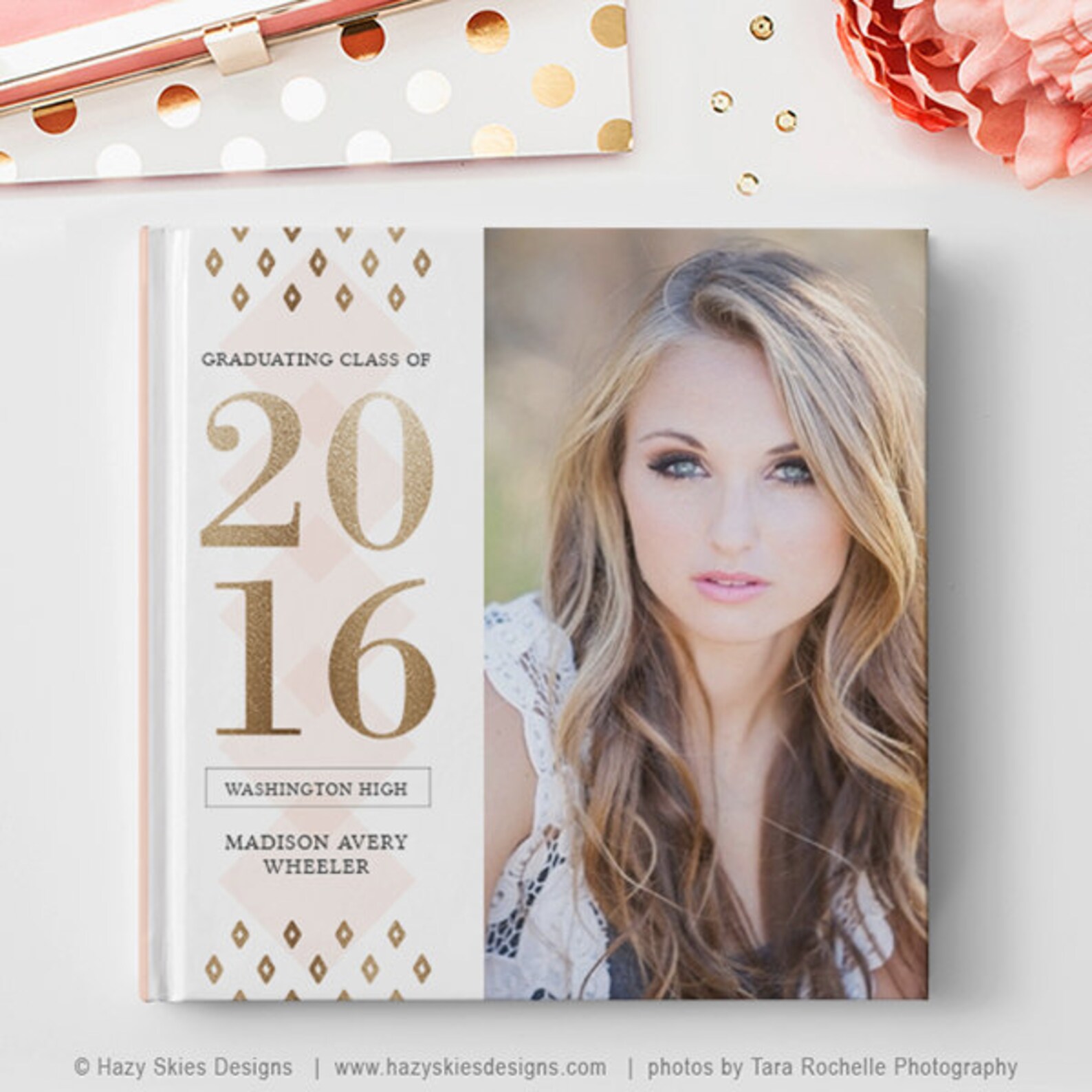 Senior Photo Book Cover Template Senior Album Template - Etsy