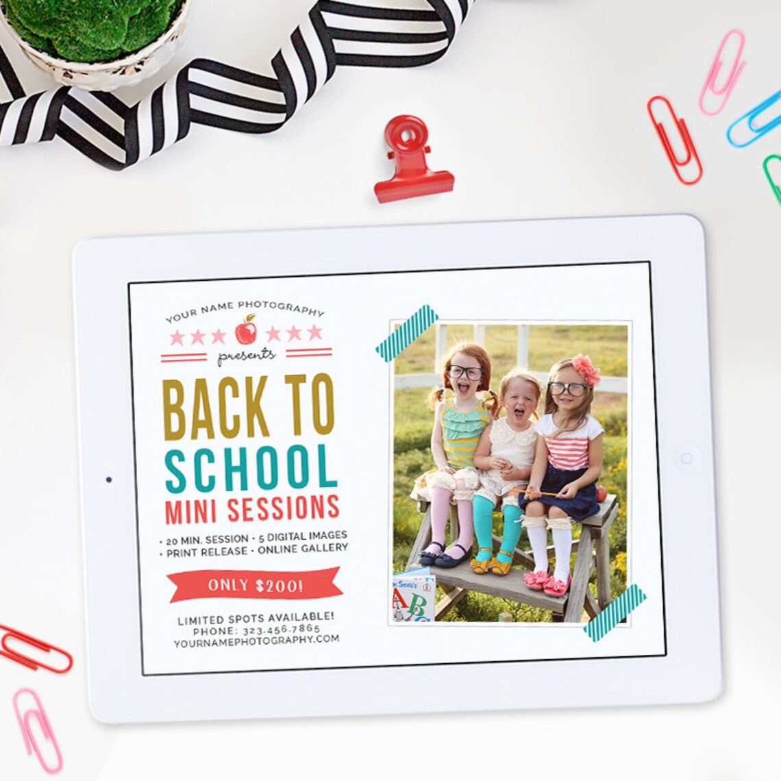 Back to School Mini Session Templates Back to School Mini - Etsy