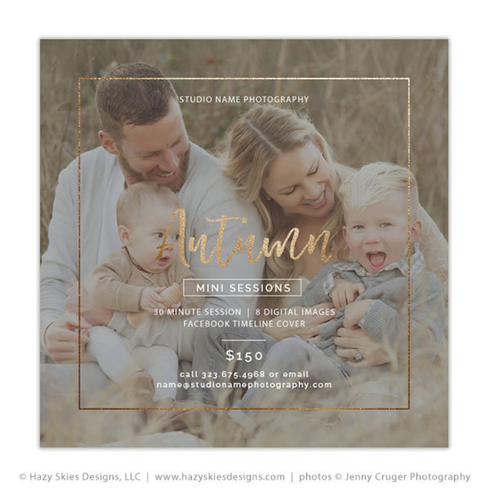 Fall Mini Session Template, Autumn Photography Marketing Templates ...
