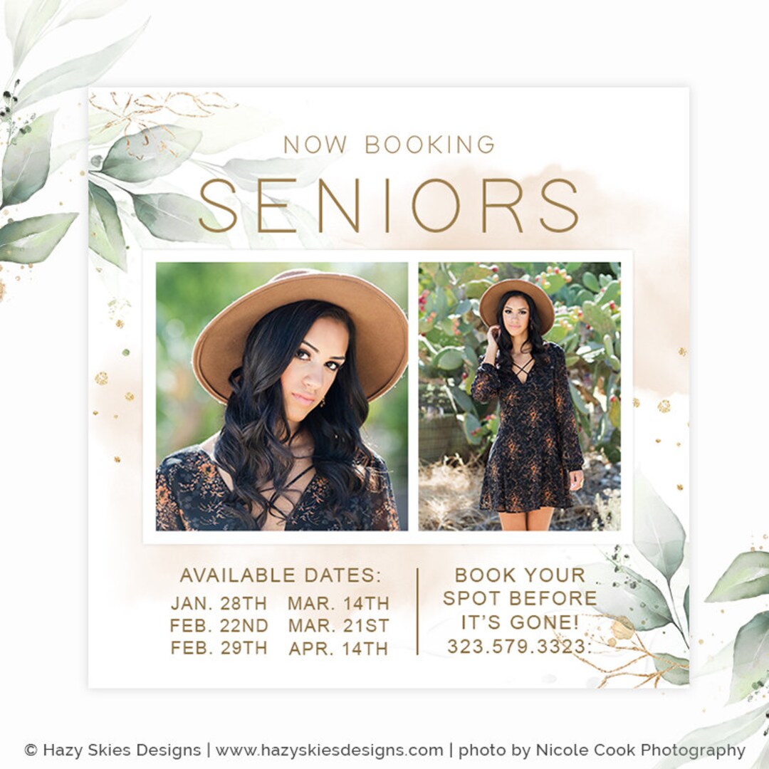Senior Marketing Templates for Photographers, Senior Ad Template ...