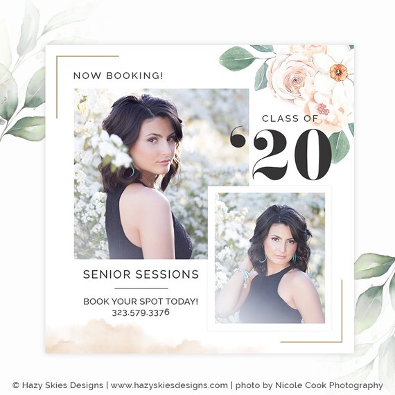 Senior Marketing Templates for Photographers Senior Ad | Etsy