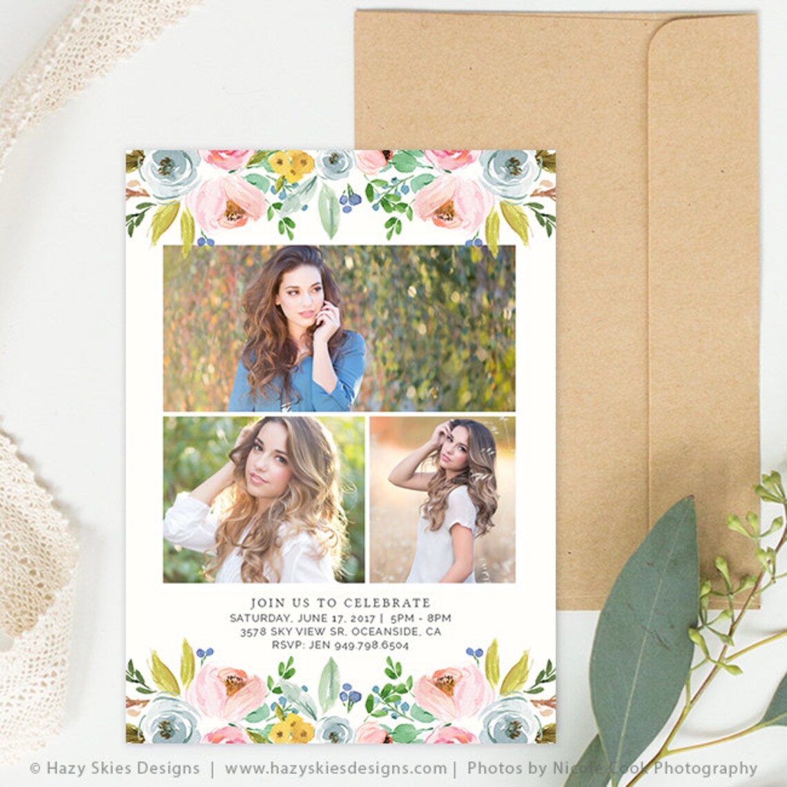 Senior Graduation Template Senior Graduation Announcement | Etsy