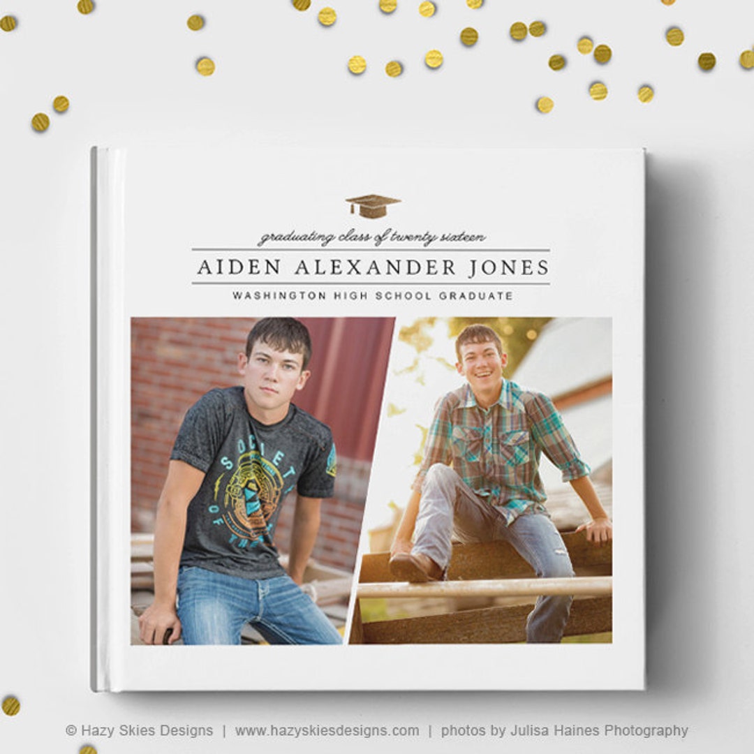Senior Photo Book Cover Template, Senior Album Template, Senior ...
