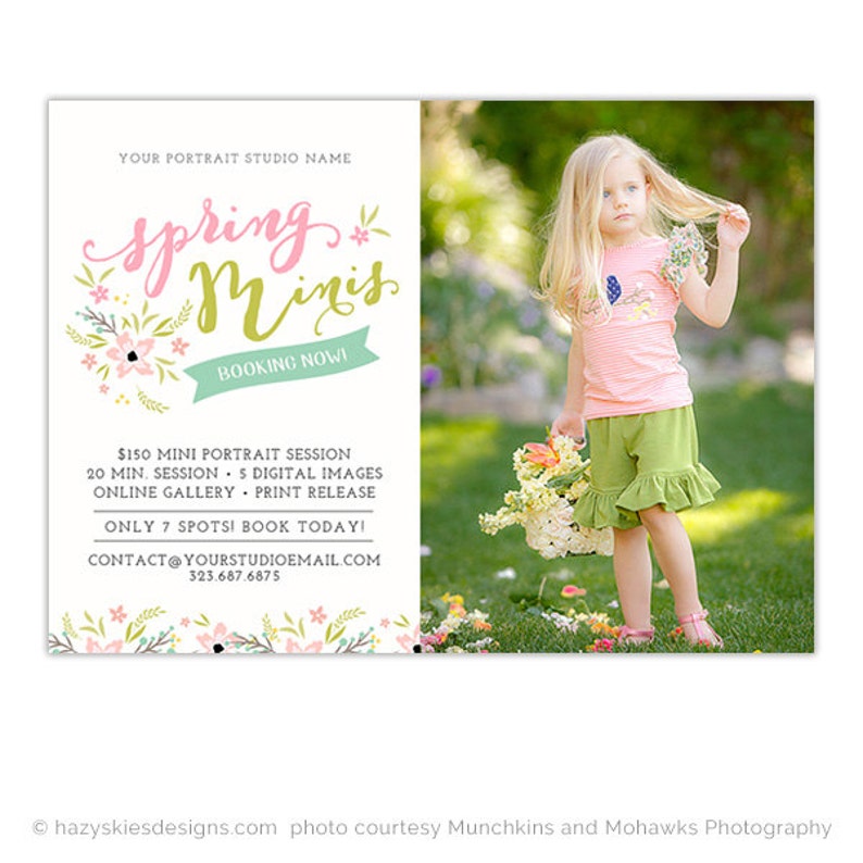 Spring Mini Session Template Mini Session Marketing - Etsy