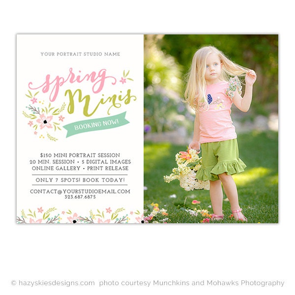 Spring Mini Session Template Mini Session Marketing | Etsy