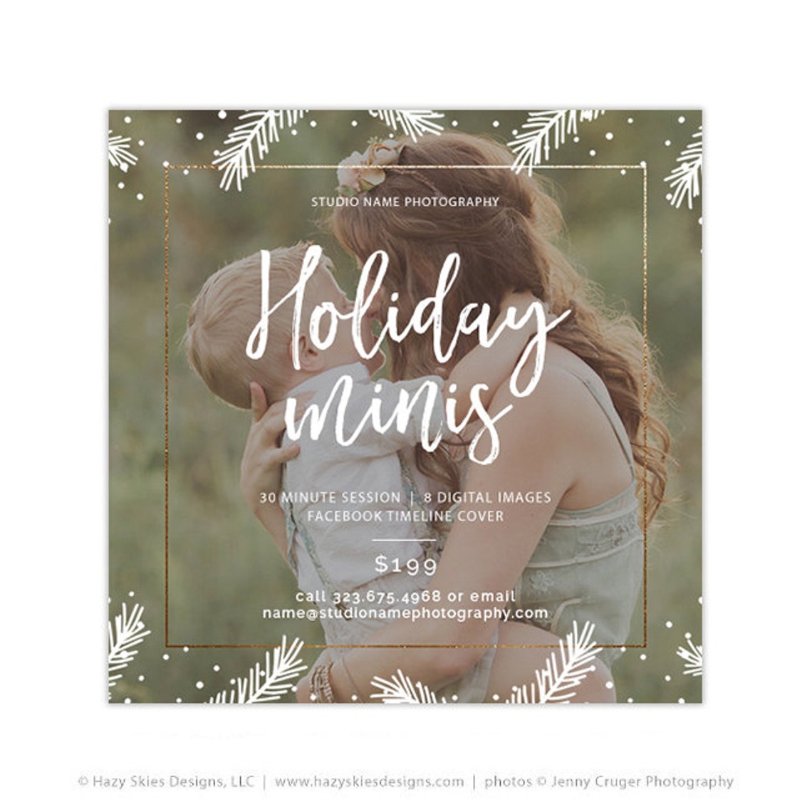 Holiday Mini Session Template Christmas Photography Marketing - Etsy