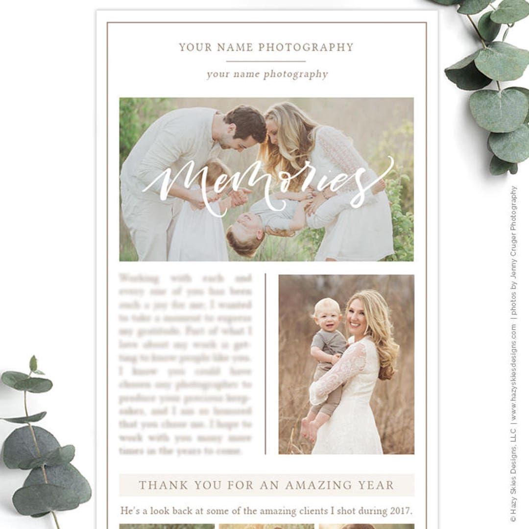 Year in Review Newsletter Template, Photography Email Newsletter ...