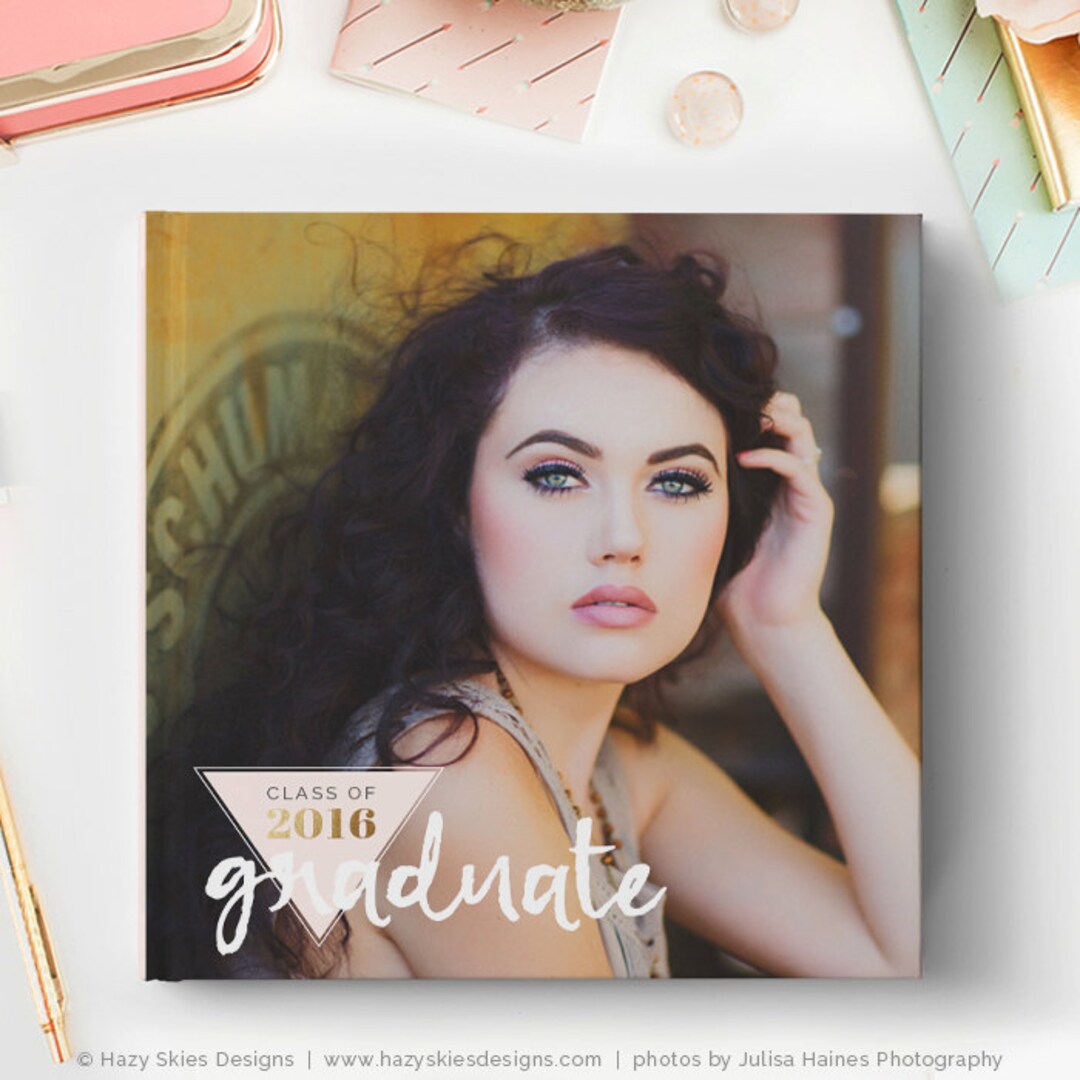Senior Photo Book Cover Template, Senior Album Template, Senior ...
