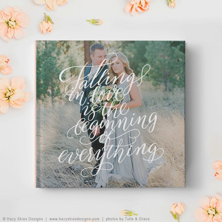 Photo Book Cover Template for Photographers Wedding Album | Etsy