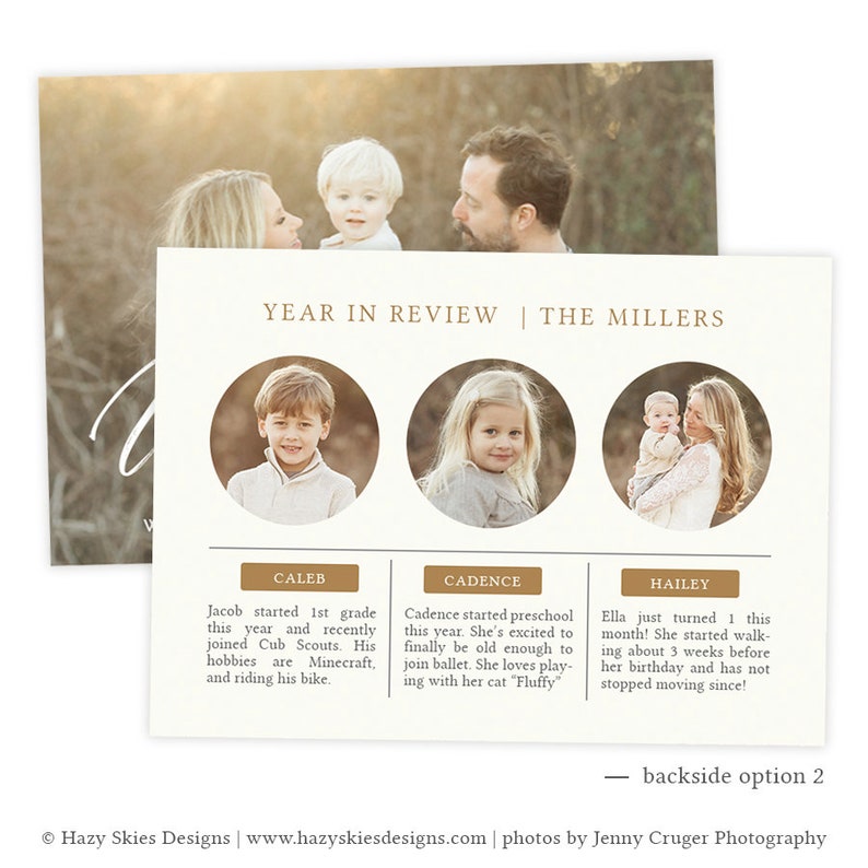 Year in Review Christmas Card Template Digital Holiday Photo - Etsy