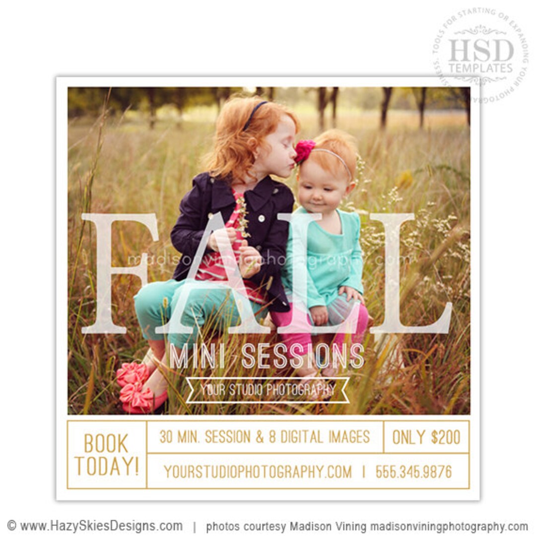 Fall Mini Session Template, Photography Marketing Templates, Marketing ...