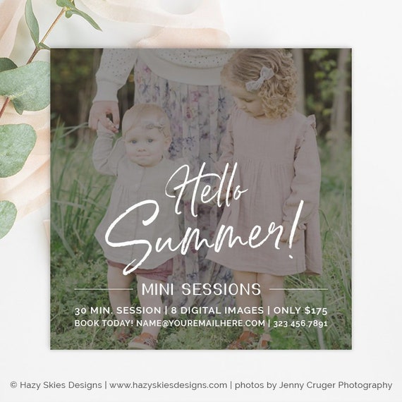 Summer Mini Session Template Summer Mini Portrait Session - Etsy