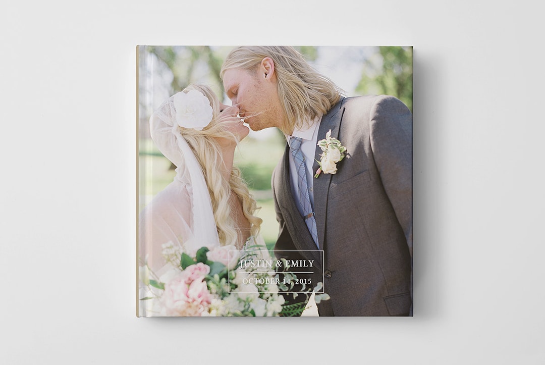 Wedding Photo Book Cover Template for Photographers, Engagement Book ...