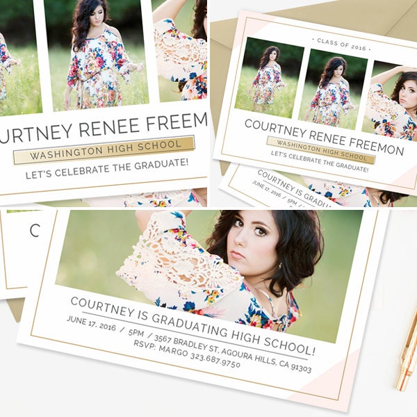 Senior Graduation Templates Senior Graduation Announcement - Etsy