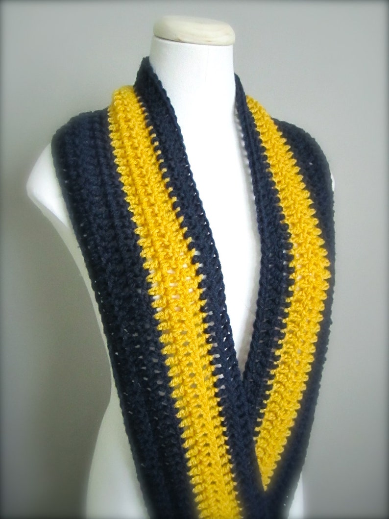 Crochet Navy Blue and Gold Hockey Football Notre Dame | Etsy